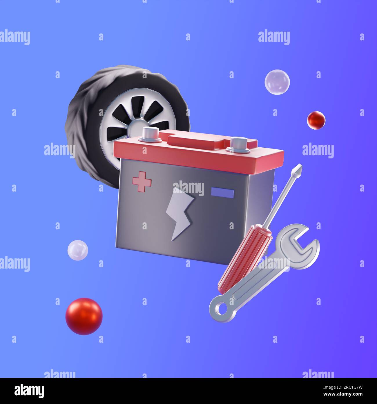 3d car tools hi-res stock photography and images - Alamy