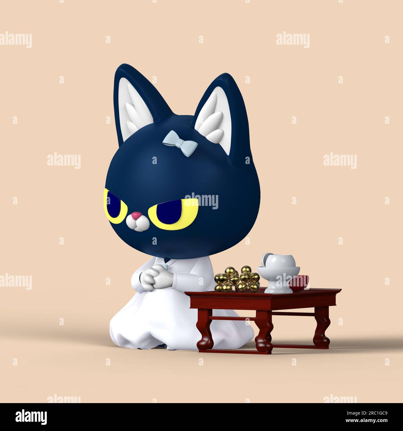 3d character, shamon cat Stock Photo - Alamy