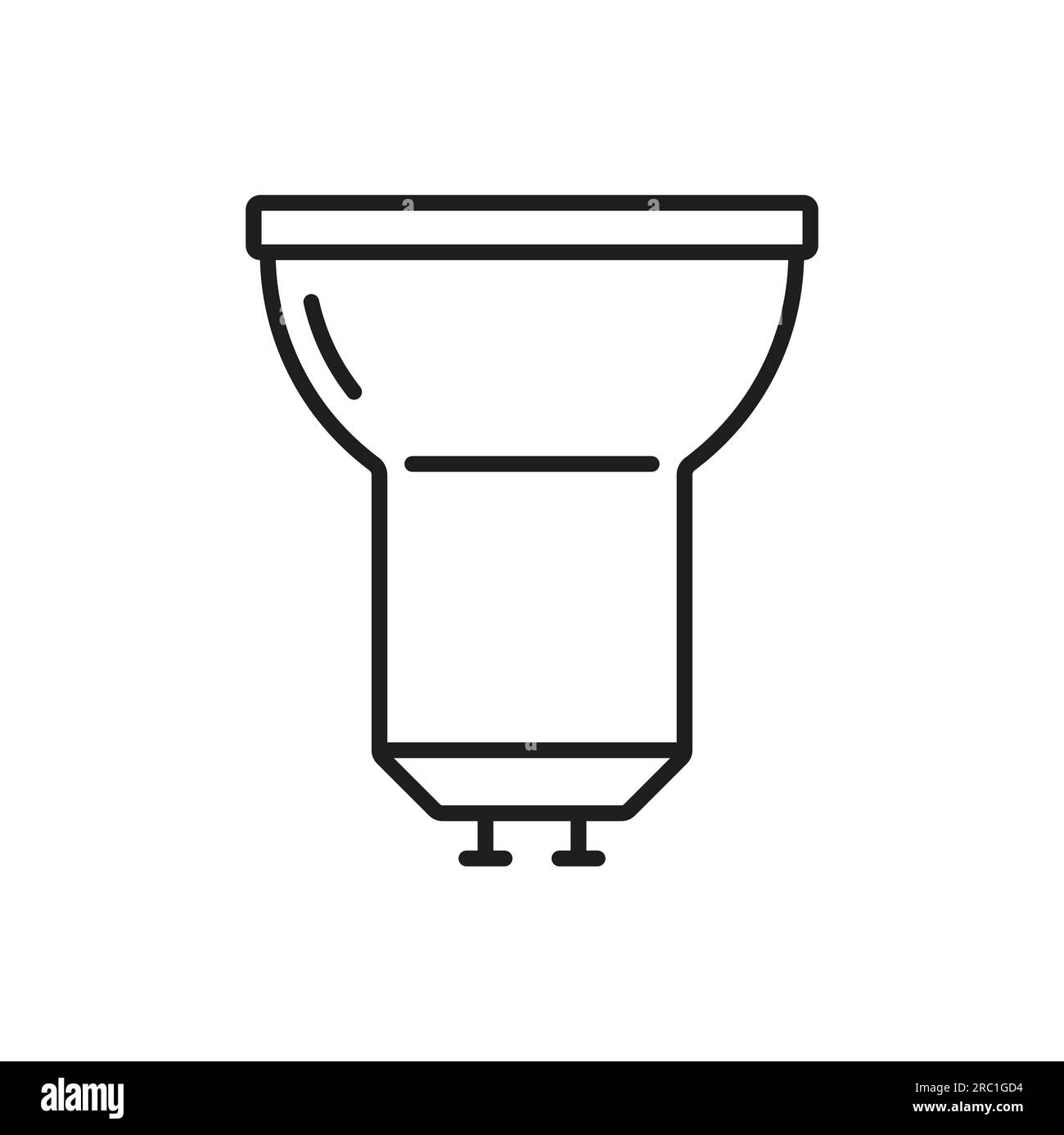 Halogen light and bulb LED lamp outline icon. Modern energy efficient ...