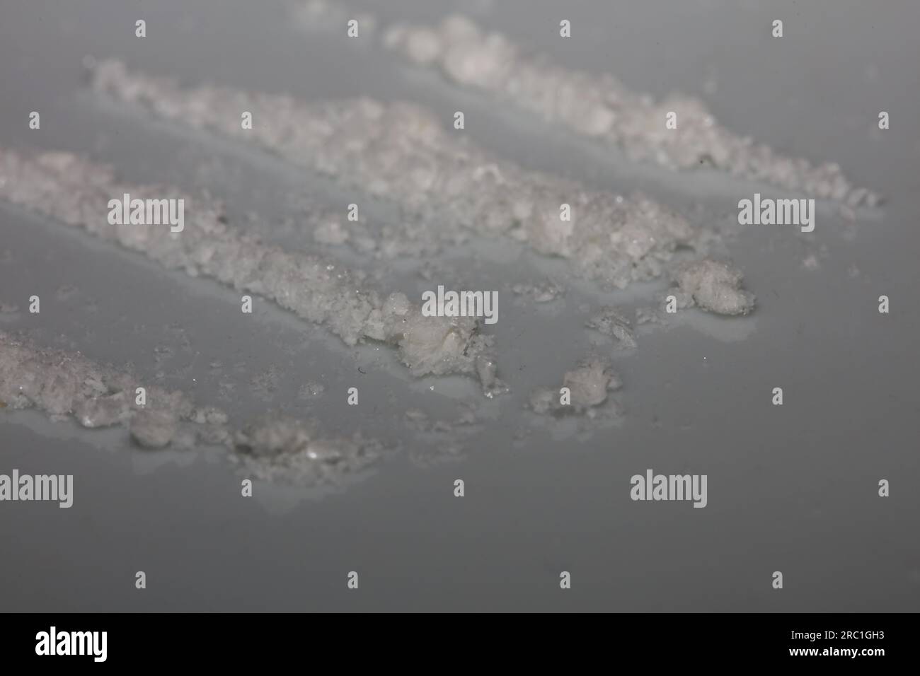 Cocaine lines on white plate close up dope background high quality big ...