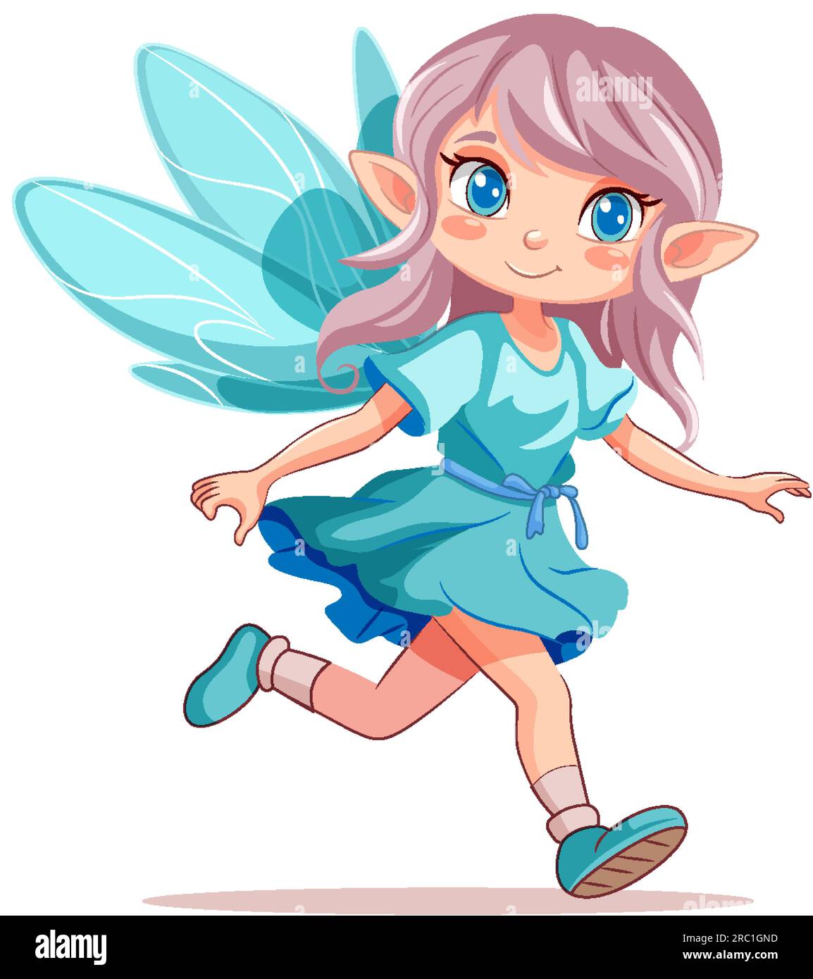 Beautiful fairy cartoon character illustration Stock Vector Image & Art ...
