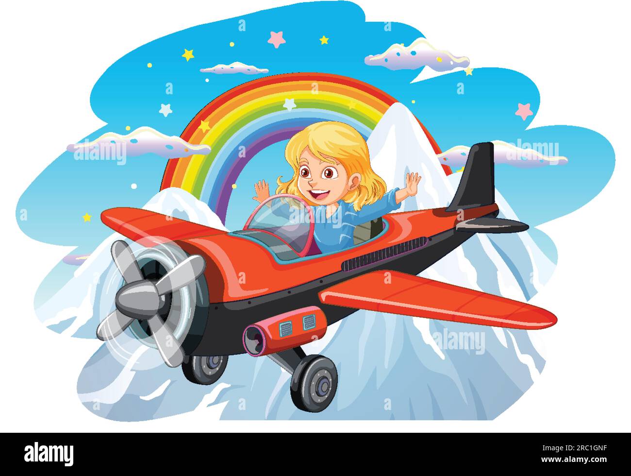 Classic mountain scene Stock Vector Images - Alamy