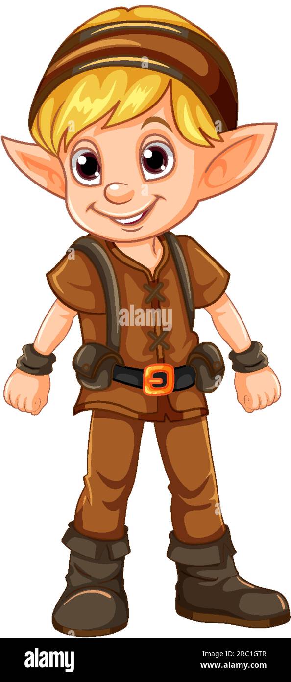 Boy Christmas Elf Character illustration Stock Vector Image & Art - Alamy