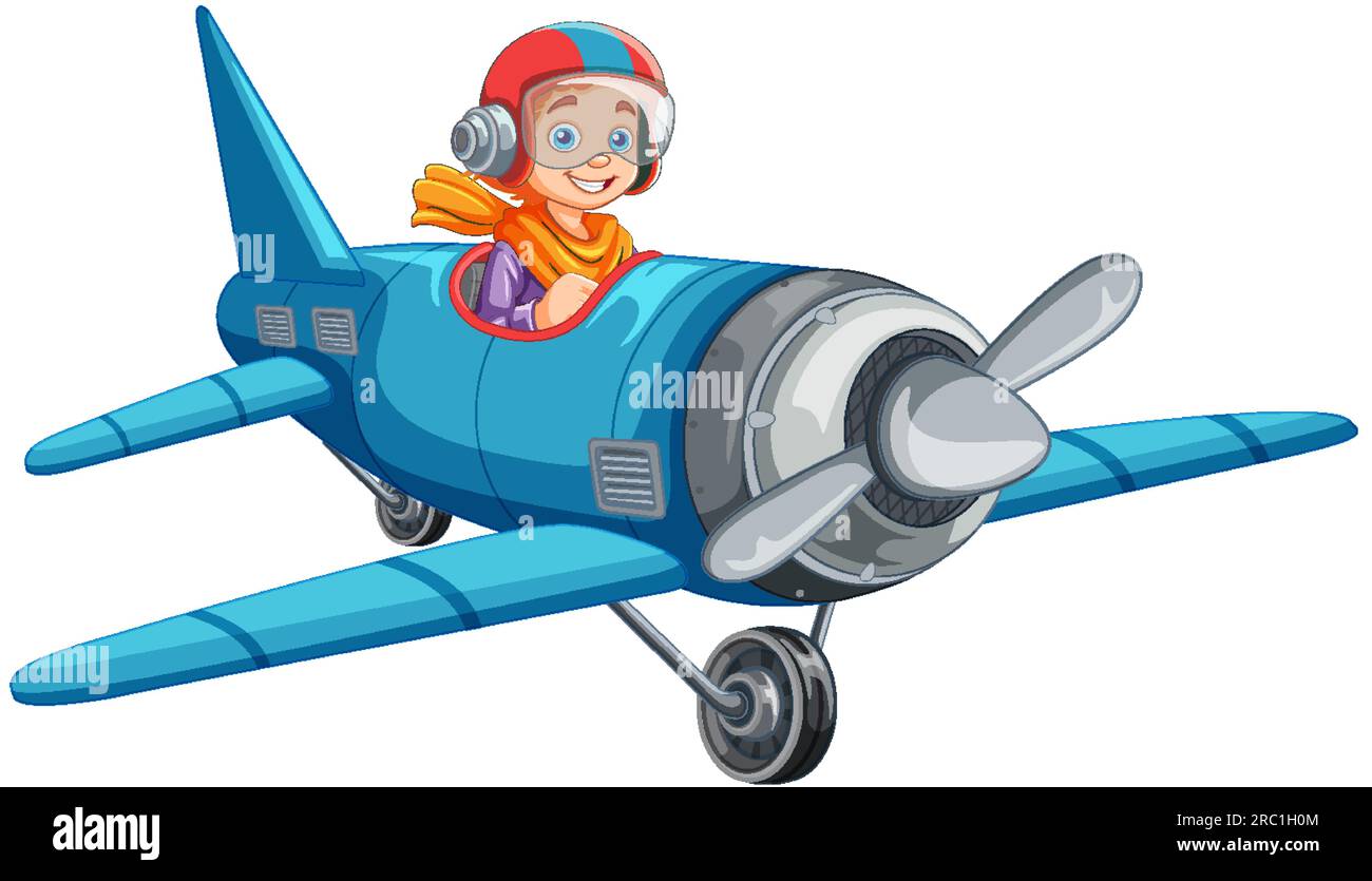 Male pilot flying jet plane illustration Stock Vector Image & Art - Alamy