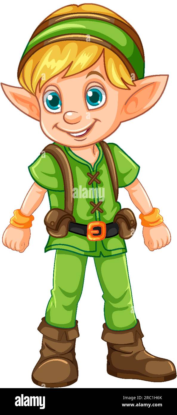 Boy Christmas Elf Character illustration Stock Vector Image & Art - Alamy