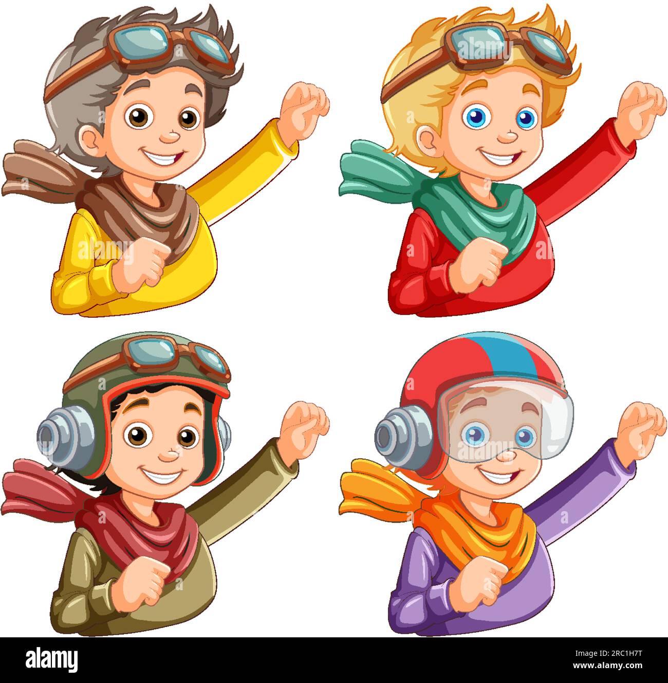 Cute pilot cartoon character illustration Stock Vector Image & Art - Alamy