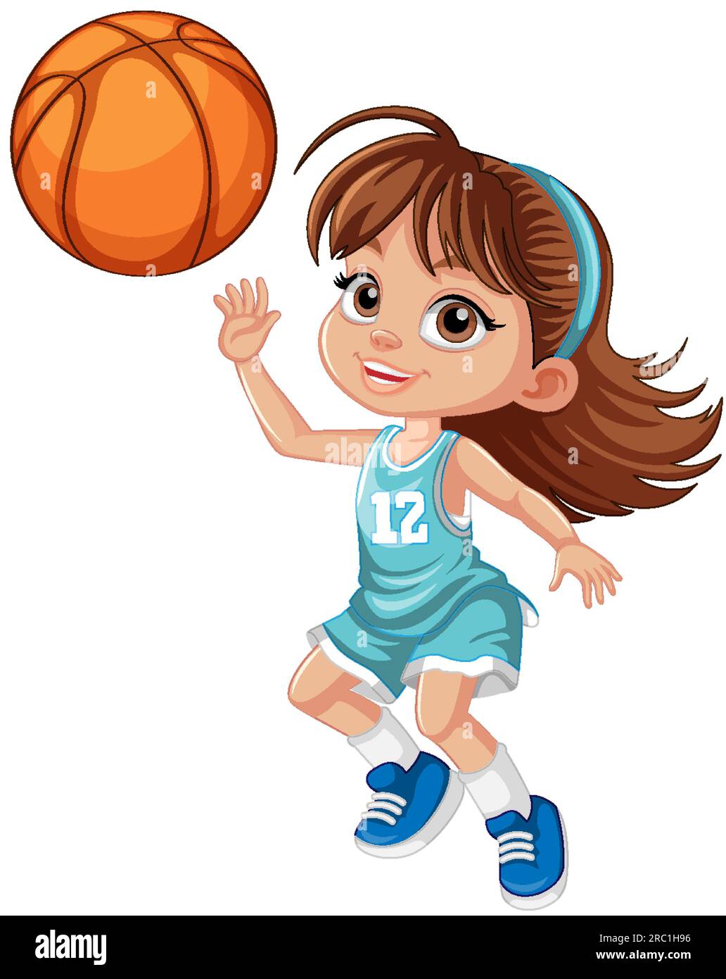 Female basketball player cartoon character illustration Stock Vector ...