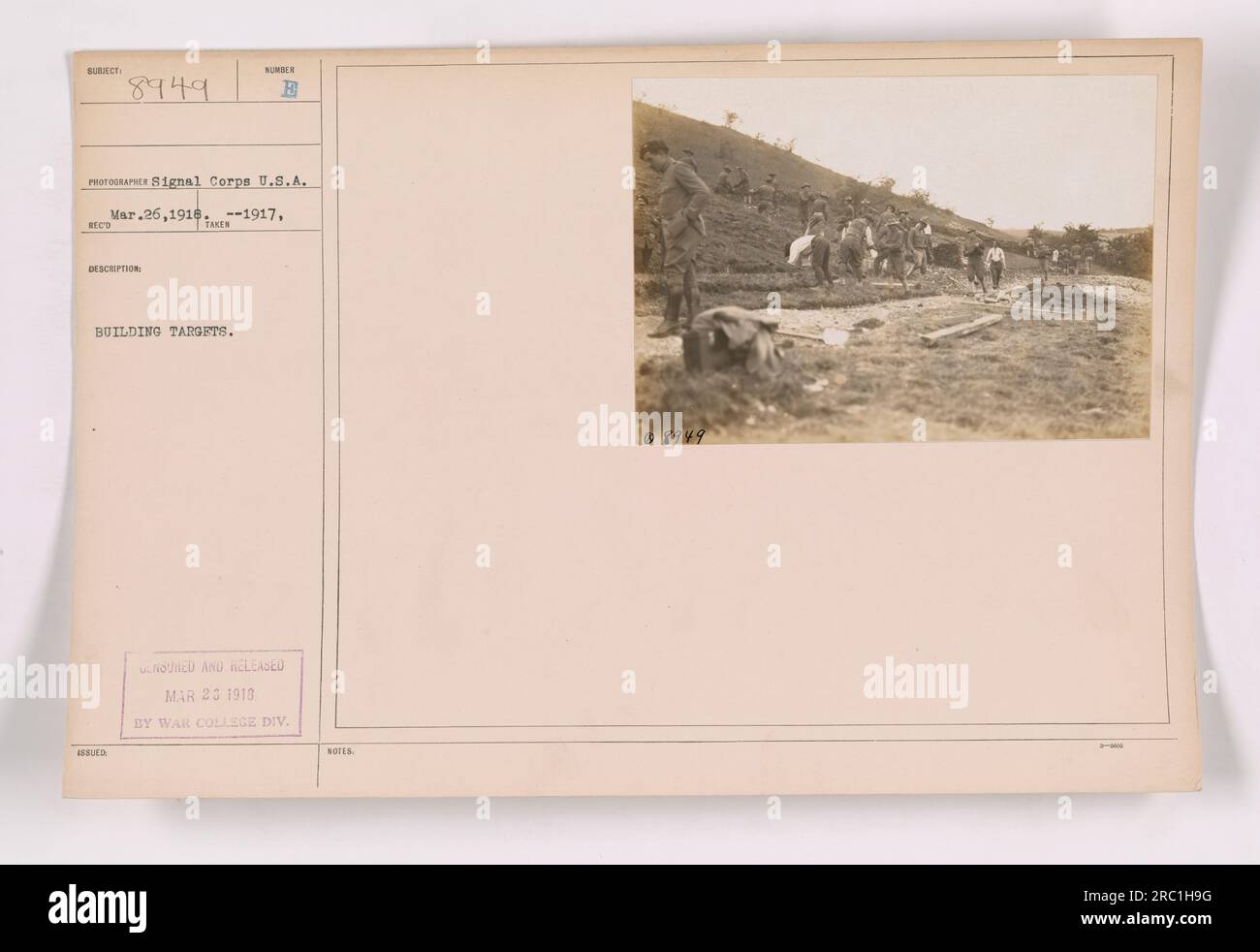 A photograph taken by the Signal Corps U.S.A. on March 26, 1916, during ...