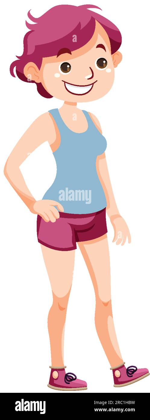 Woman in Casual Outfit Vector illustration Stock Vector Image & Art - Alamy