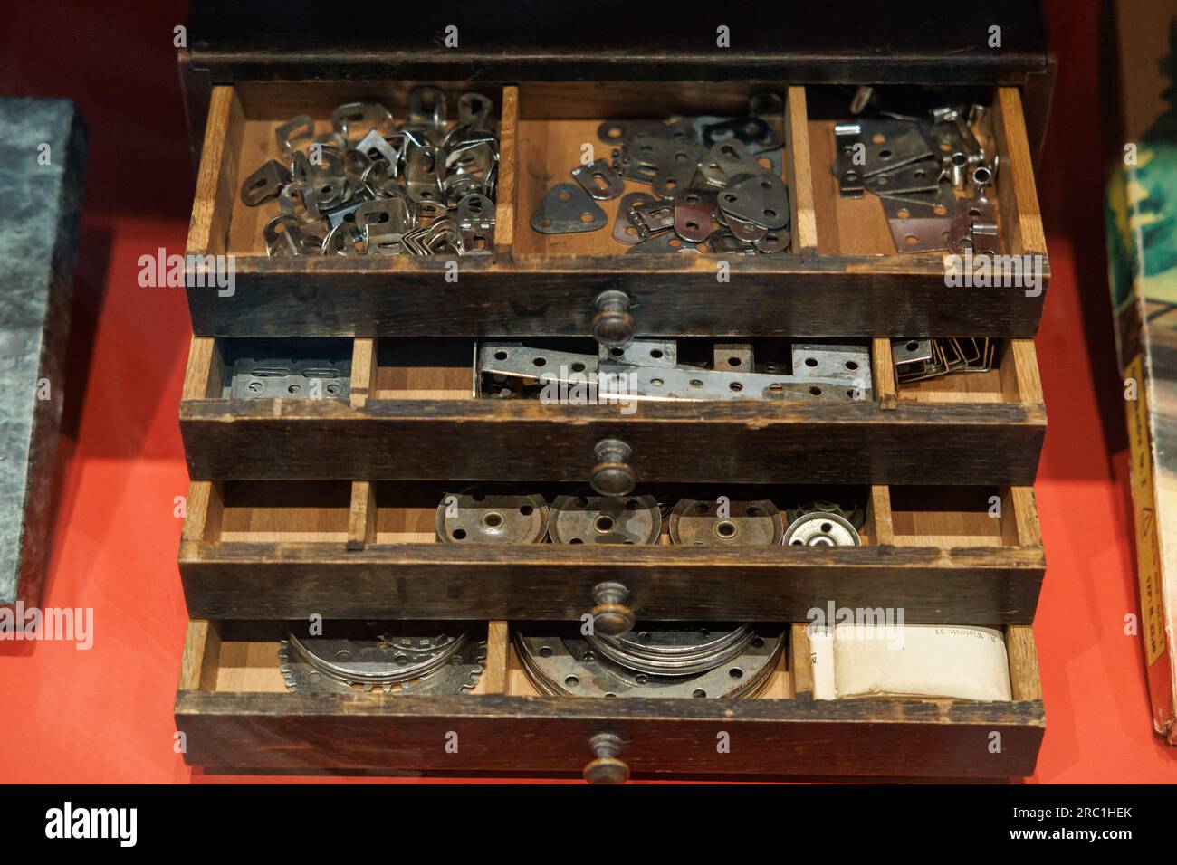 Iphofen, Germany. 11th July, 2023. The wooden building set with stabil ...