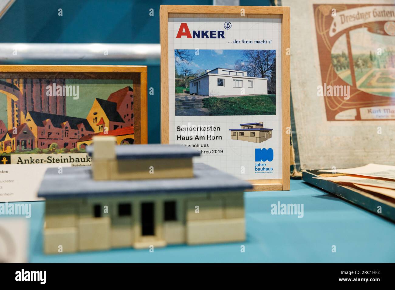 Iphofen, Germany. 11th July, 2023. The stone building set "Anker ...