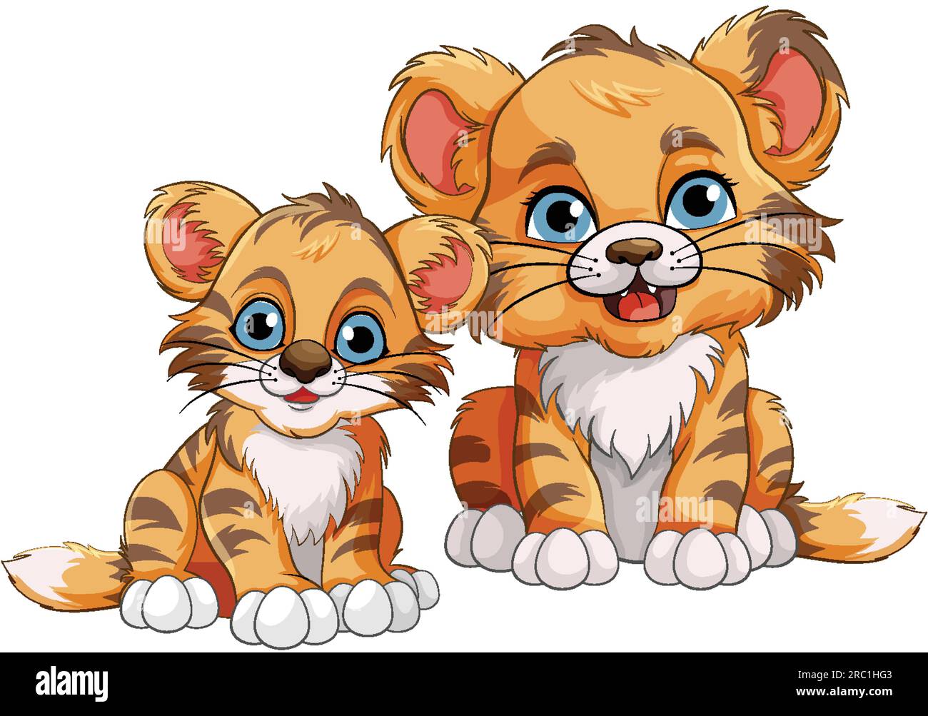 Cute Baby Tiger Cartoon Character illustration Stock Vector Image & Art ...