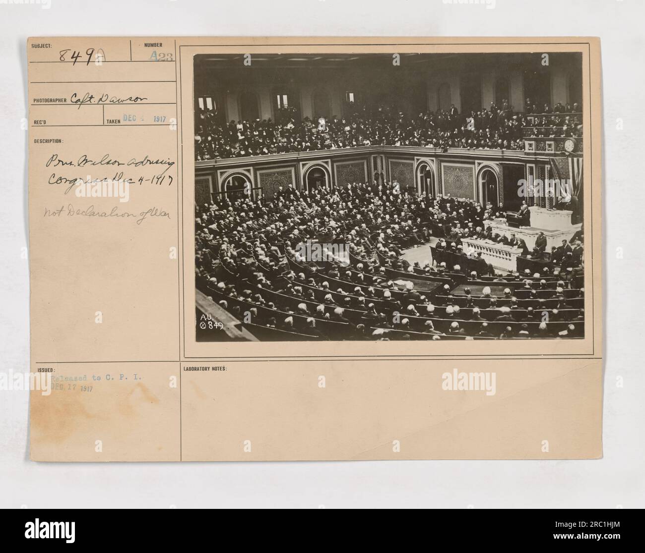 World war i 1917 wilson hi-res stock photography and images - Alamy