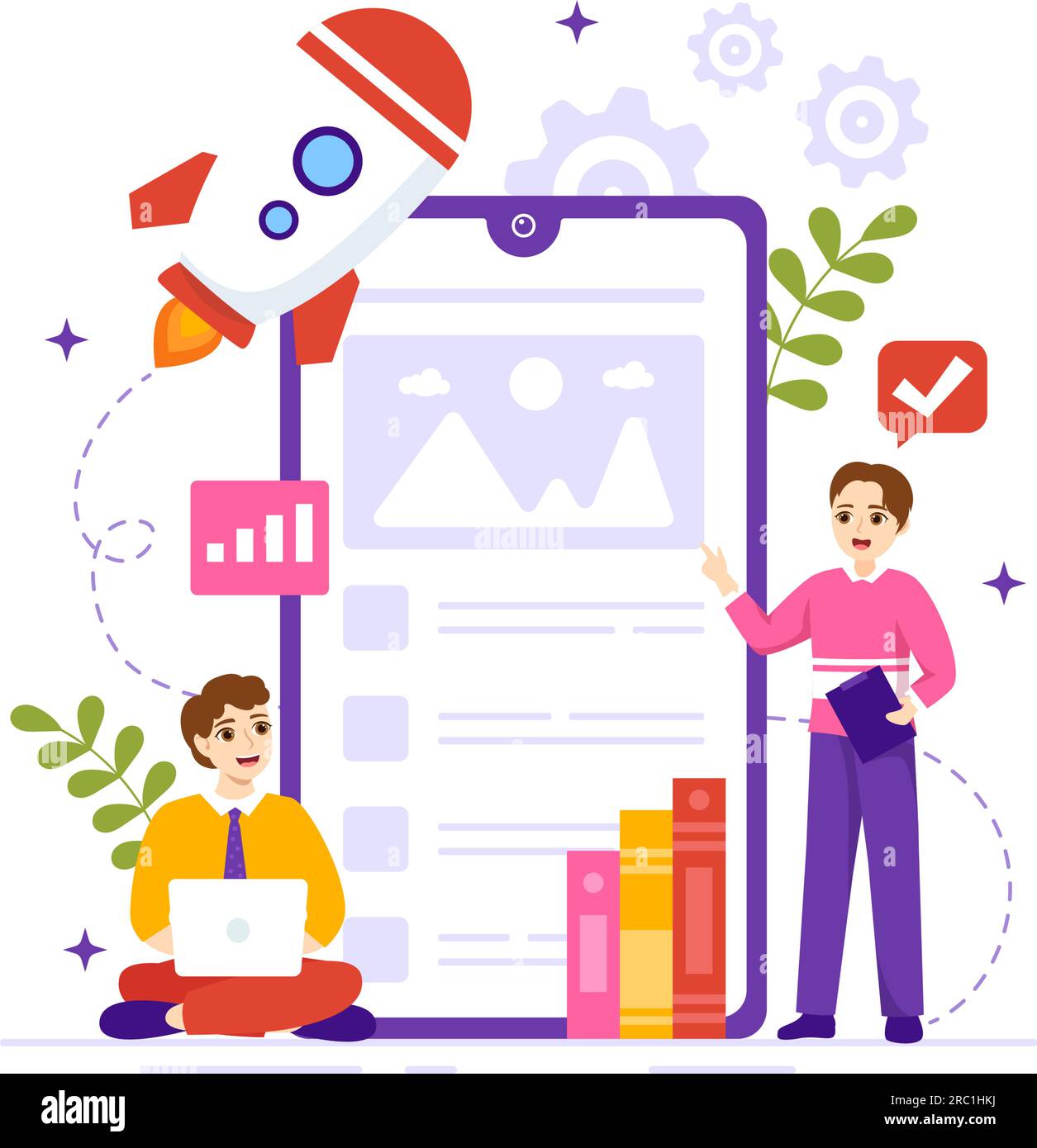 Software Testing Vector Illustration with Application Engineering ...