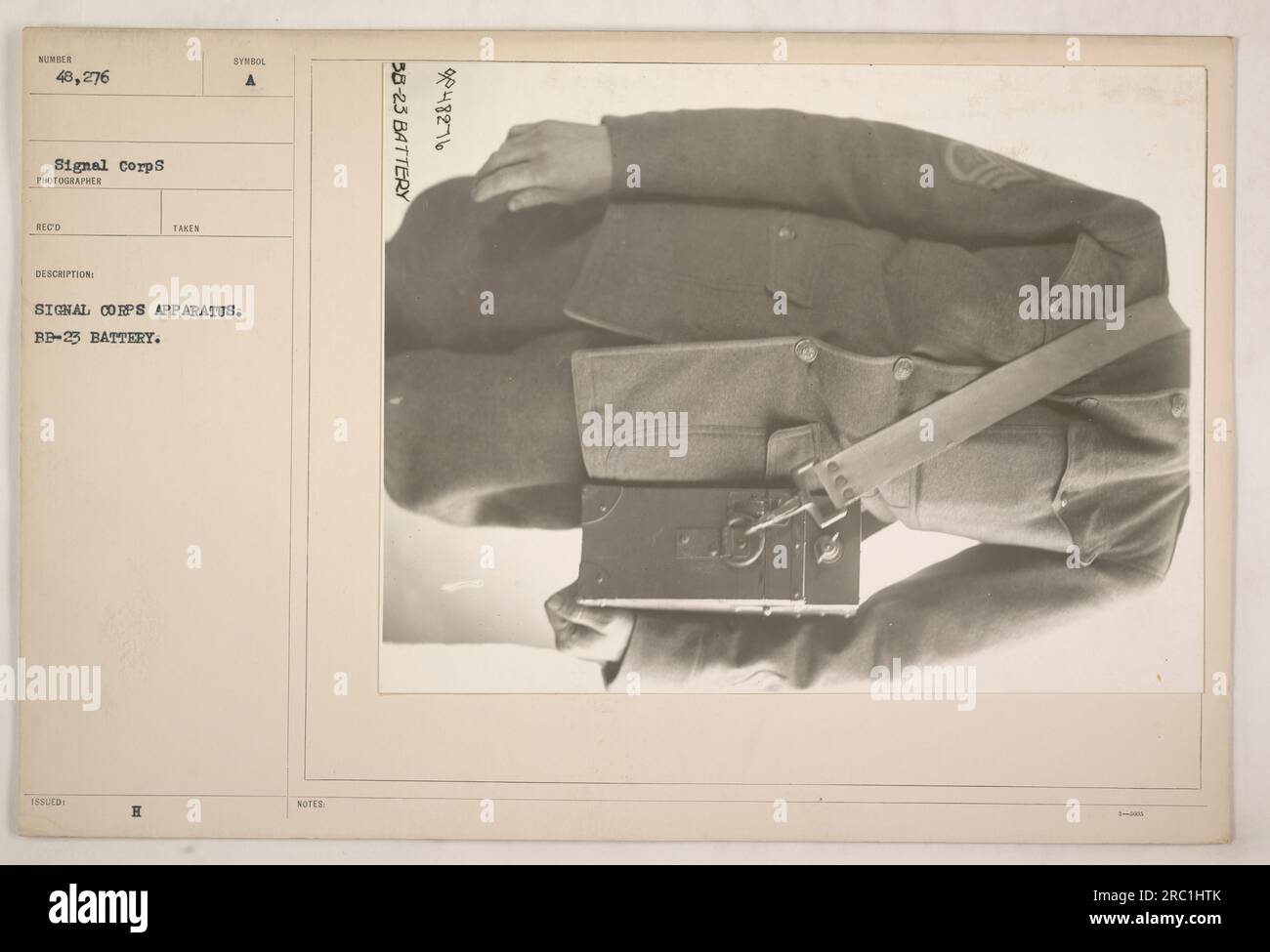 A Signal Corps apparatus, specifically the BB-23 Battery number 48,276 ...