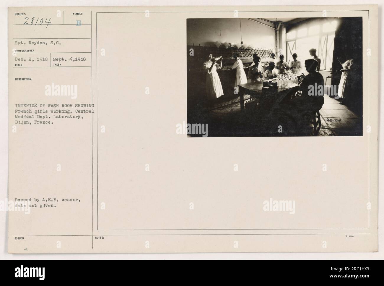 Interior view of a washroom at the Central Medical Dept. Laboratory in ...