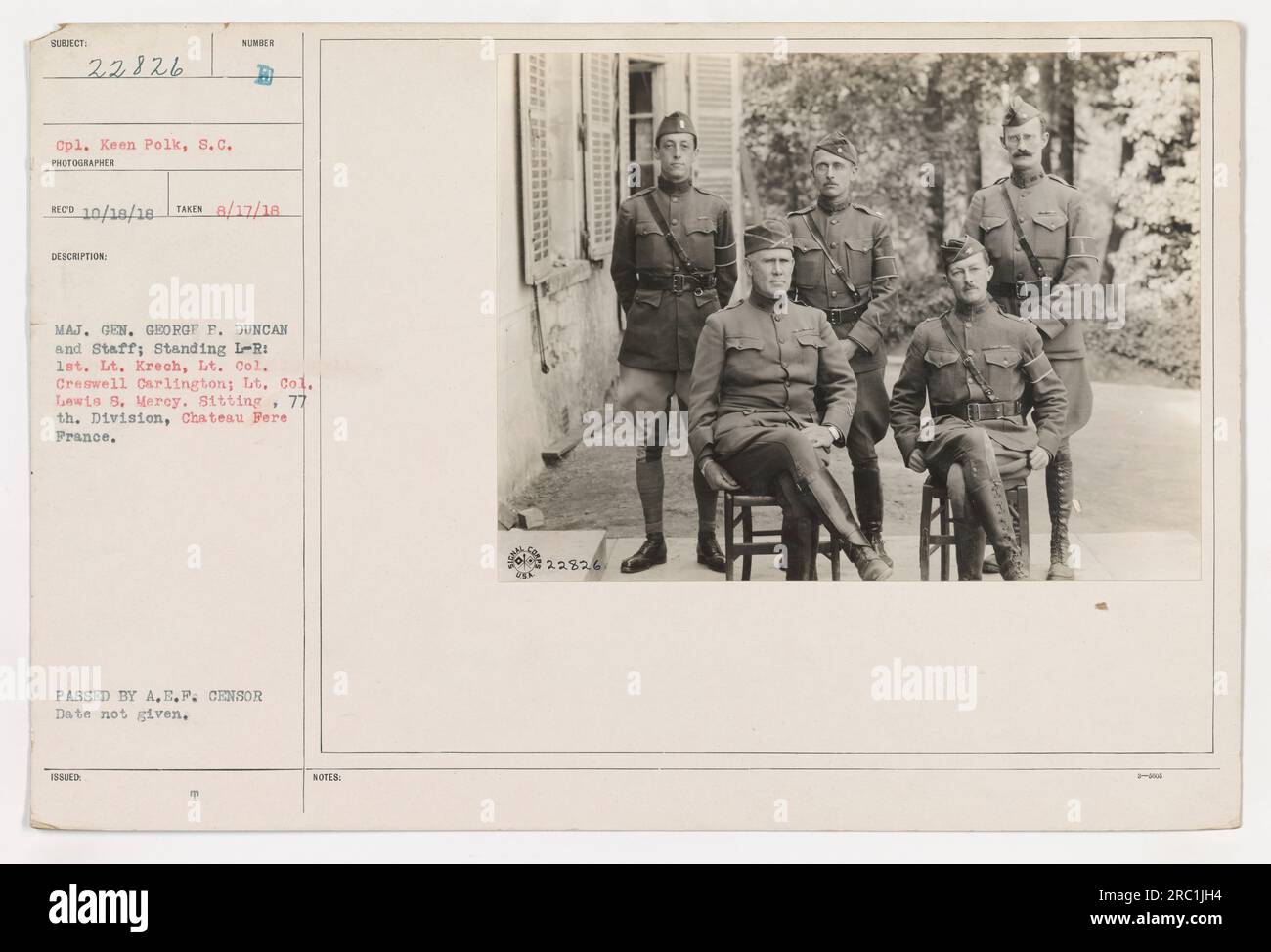 Major general george f duncan hi-res stock photography and images - Alamy