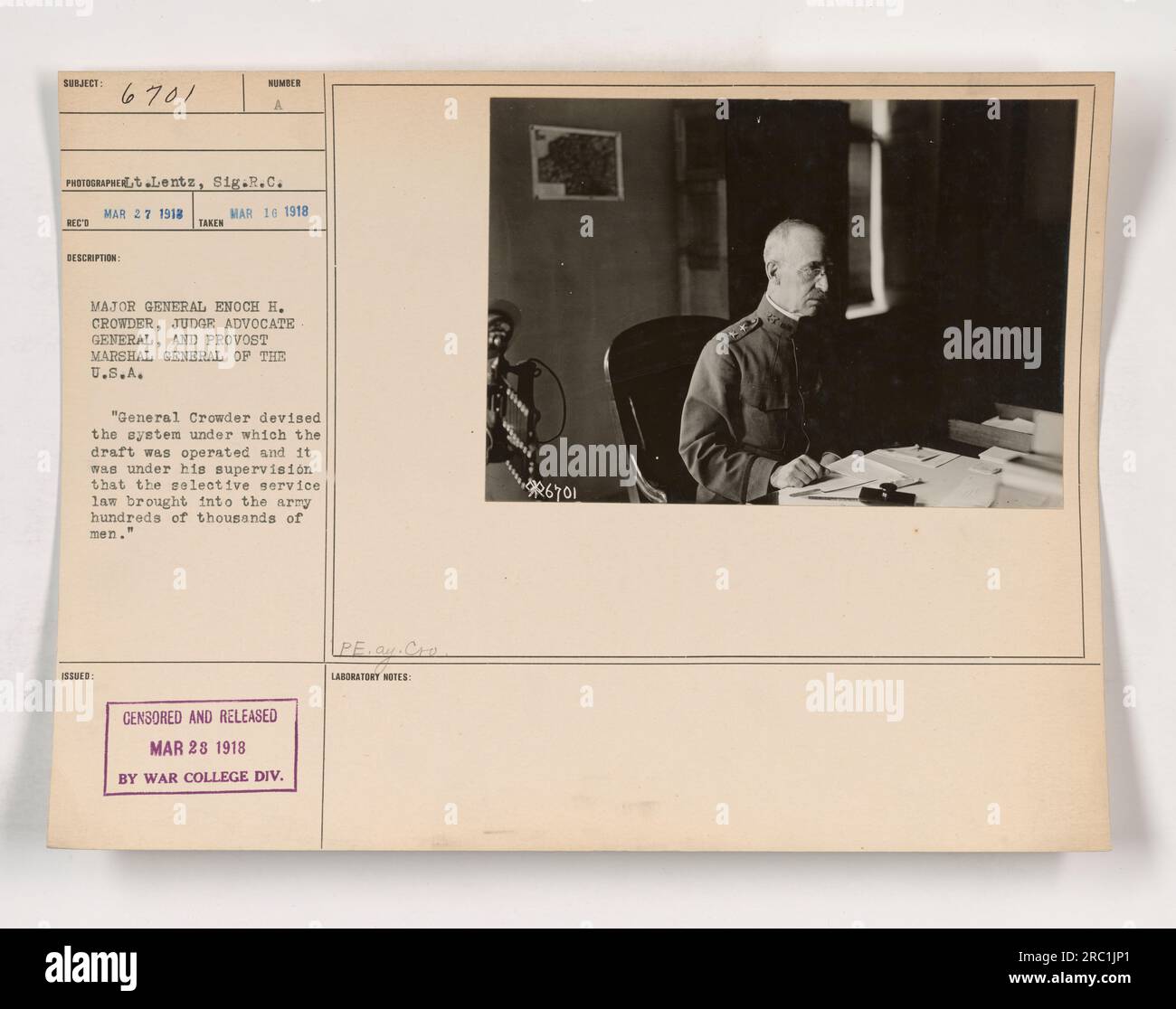 Maj gen enoch h cro hi-res stock photography and images - Alamy