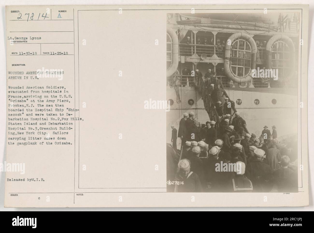 New york city debarkation hospital hi-res stock photography and images ...