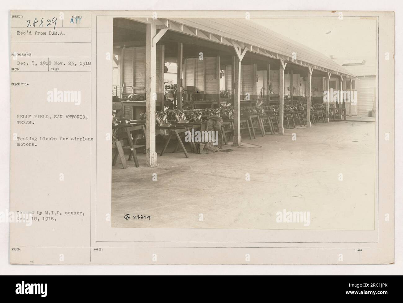 Soldiers at Kelly Field in San Antonio, Texas testing blocks for ...