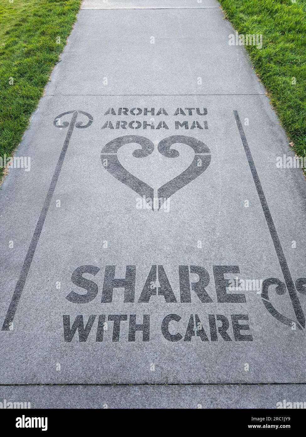 Taupo, New Zealand - 29 June 2023: Tauop's Great Lake Pathway is a ...