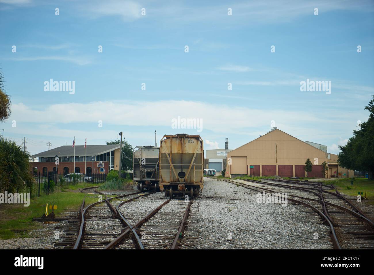 Frisco Railroad train at Port of Pensacola in the 1920s Stock Photo - Alamy