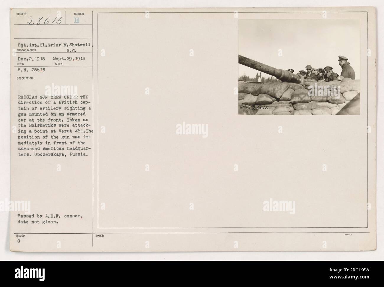 RUSSIAN GUN CREW UNDER BRITISH CAPTAIN: This photograph, taken on ...