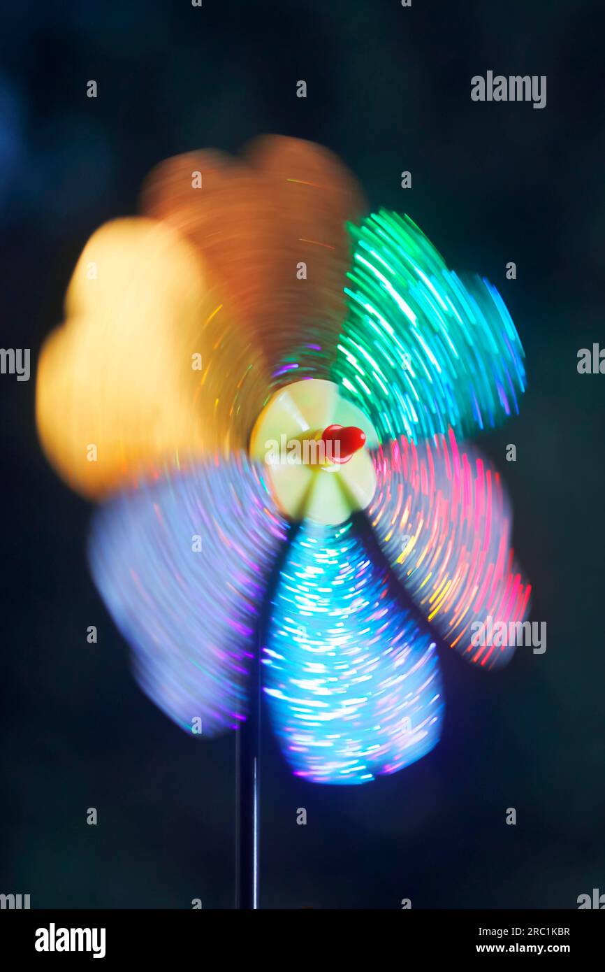 Colourful wind turbines, summer, Germany Stock Photo - Alamy