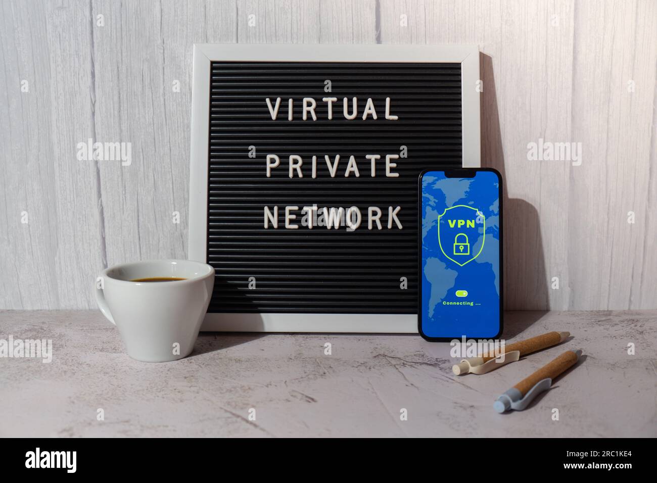 Mobile phone App screen of VPN creation Internet protocols for ...