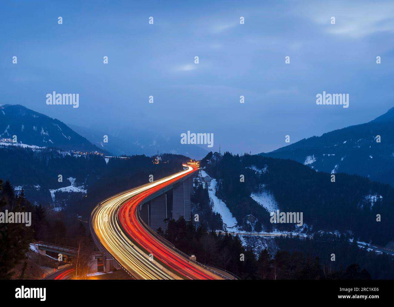 Europabruecke, Brenner motorway A13, with 190 metres height highest ...