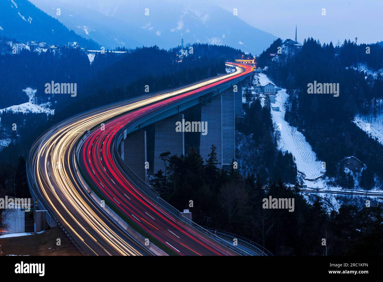 Europabruecke, Brenner motorway A13, with 190 metres height highest ...