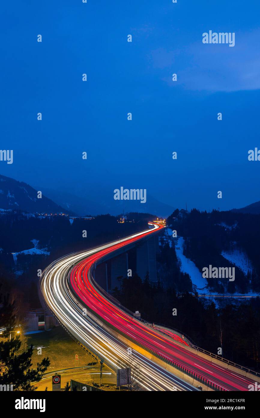 Europabruecke, Brenner motorway A13, with 190 metres height highest ...
