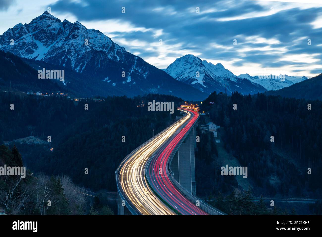 Europabruecke, Brenner motorway A13, with 190 metres height highest ...