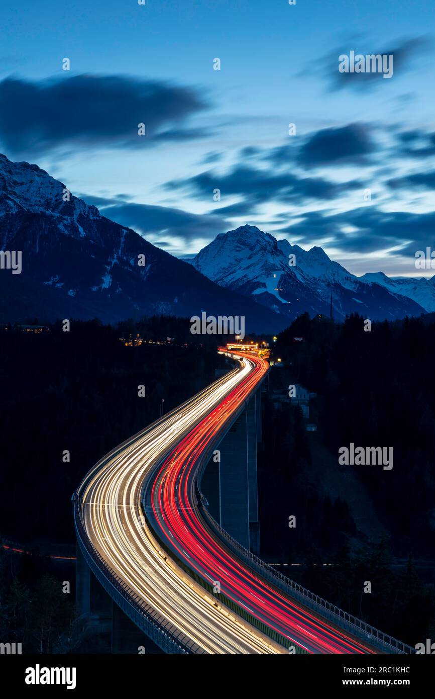 Europabruecke, Brenner motorway A13, with 190 metres height highest ...