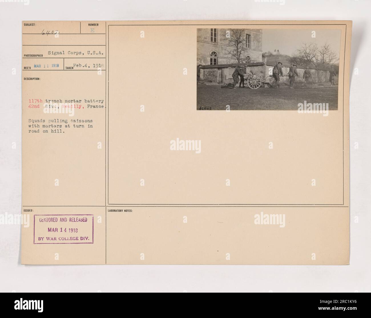 Focus on the details of the image. Caption: "Soldiers from the 117th ...