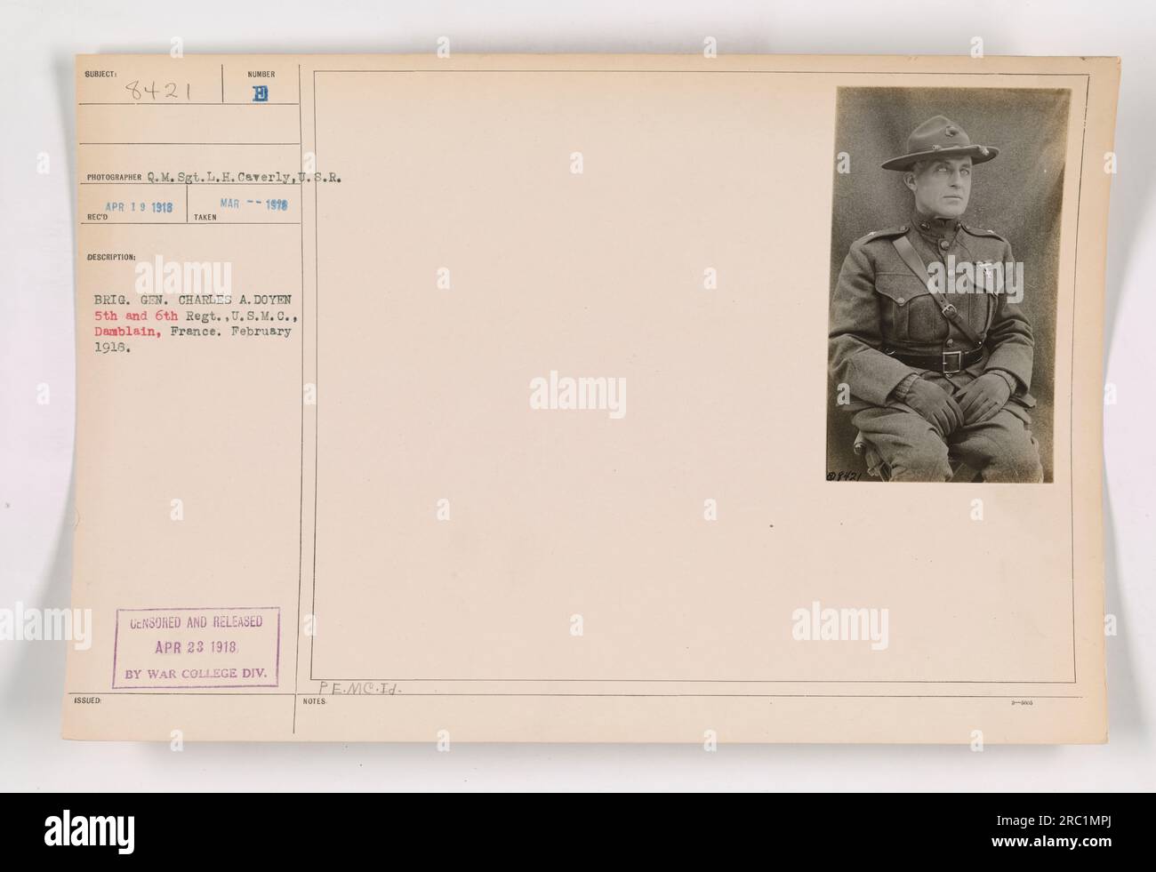 Brigadier General Charles A. Doyen, accompanied by the 5th and 6th ...