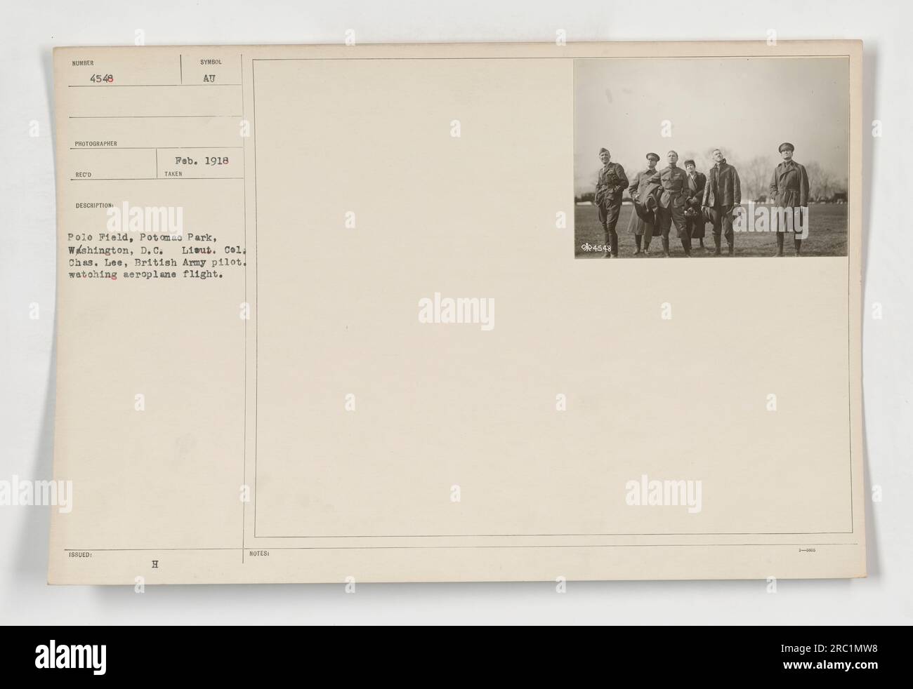 Lieutenant Colonel Charles Lee, a British Army pilot, observing an ...