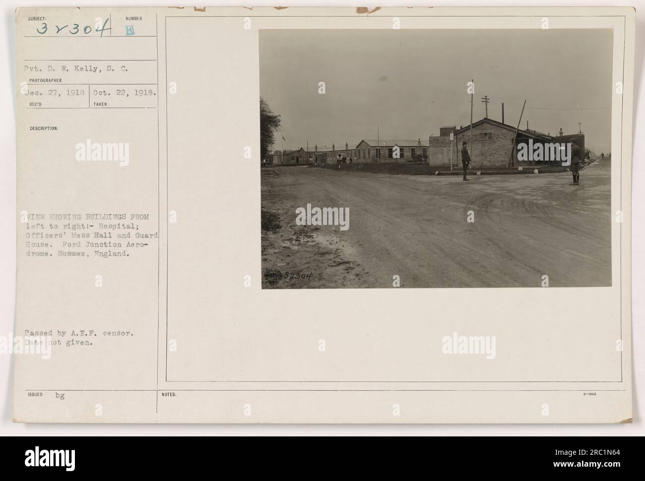 Image of buildings from left to right: Hospital, Officers' Mess Hall ...