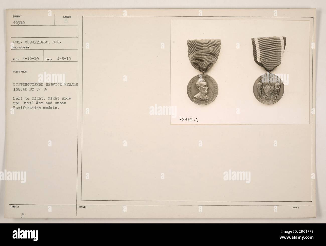 This image showcases distinguished service medals issued by the U.S ...