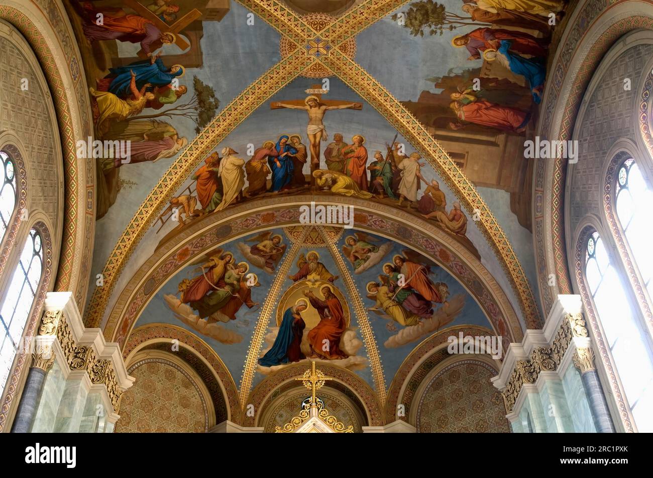 Ceiling painting in the parish church of Our Lady Stock Photo - Alamy