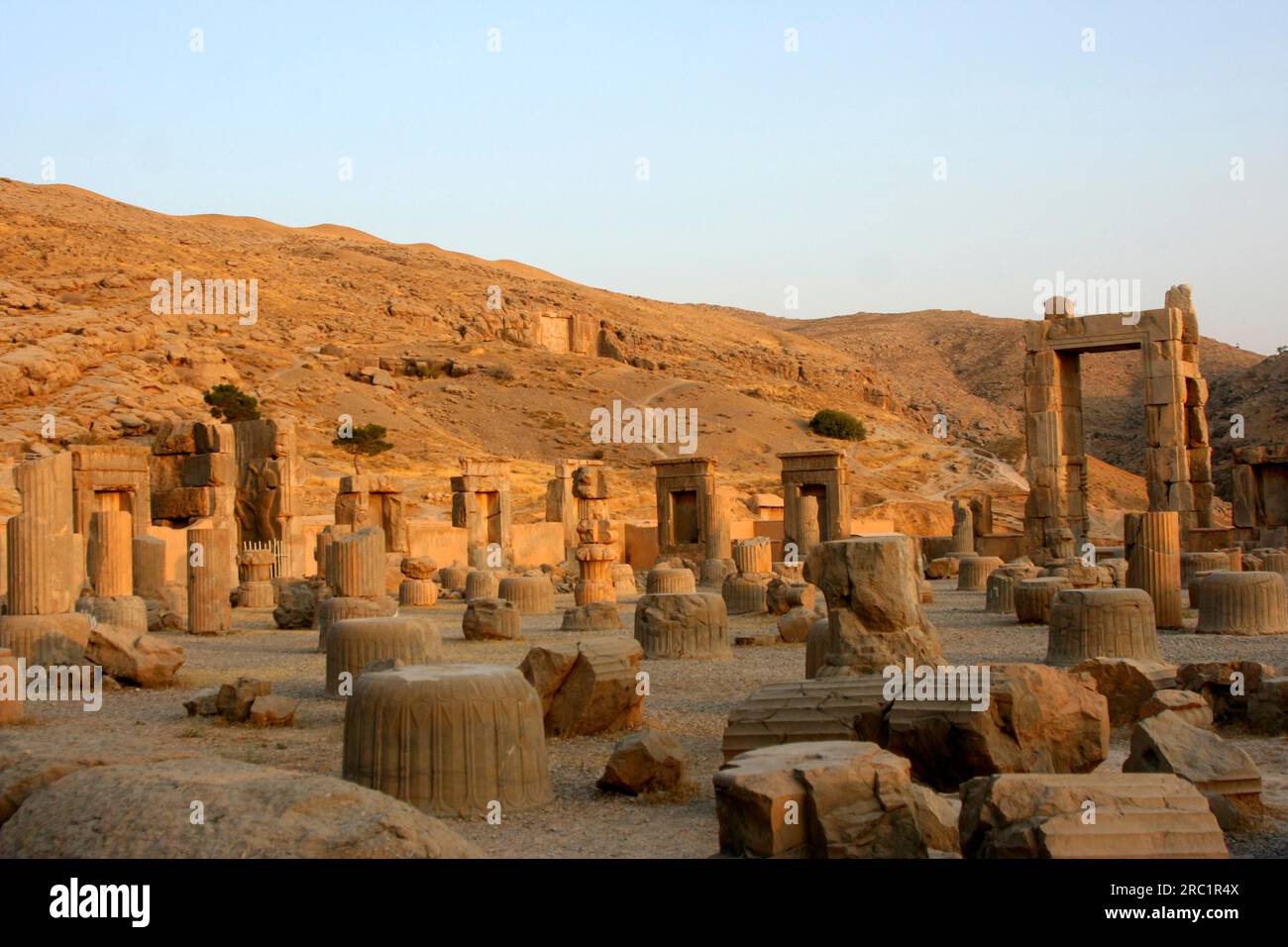 The remains of the 100-column palace in Persepolis, Iran Stock Photo ...