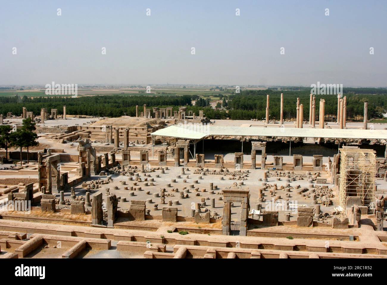 The 100-column palace at the Persepolis World Heritage Site, Iran Stock ...