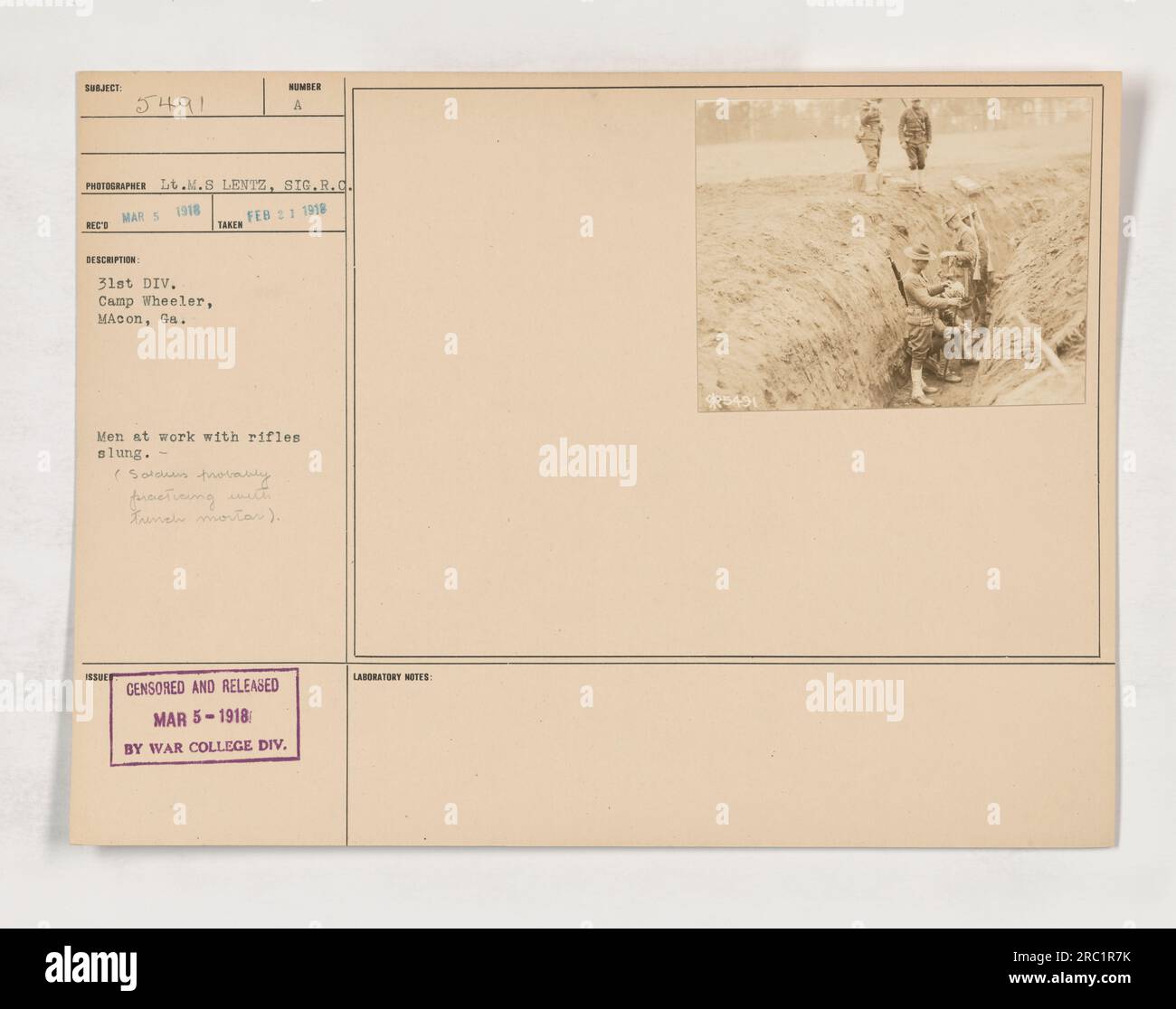 Soldiers from the 31st Division at Camp Wheeler in Macon, Georgia ...