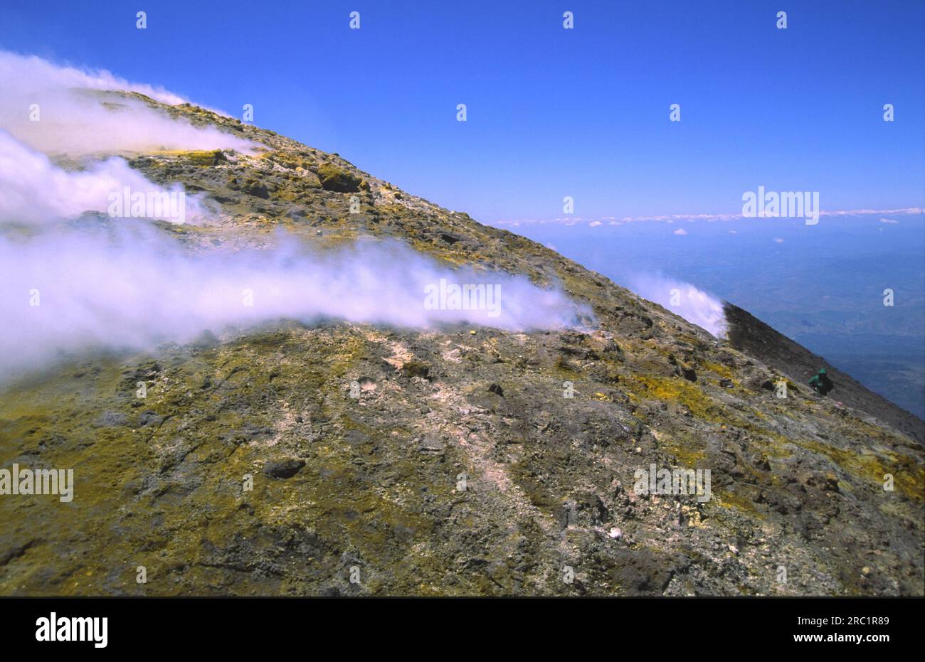 Volcano, lava, sulphur fumes Stock Photo - Alamy