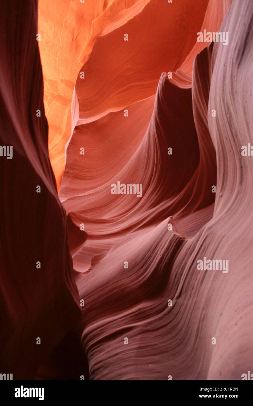 Wonderful rock formations in Lower Antelope Canyon, Arizona, USA Stock ...