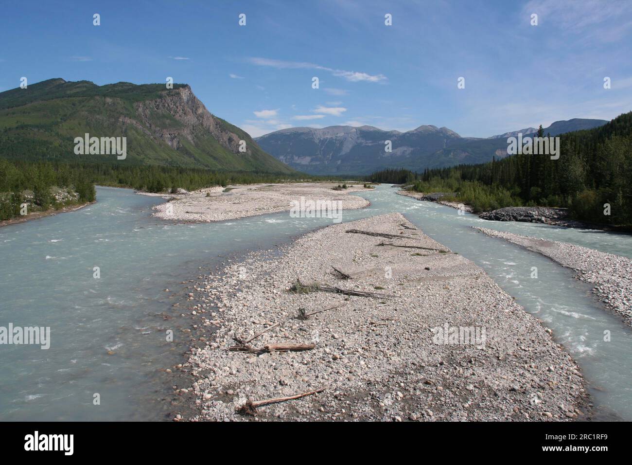 River in the Rocky Mountains between Fort Nelson and Watson Lake ...
