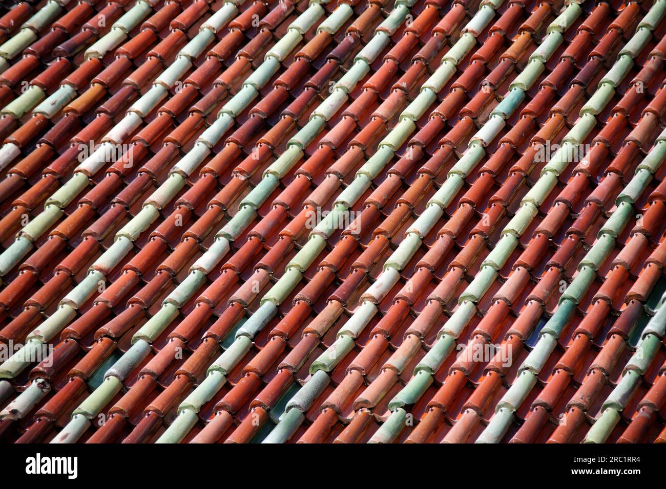 Colourful roof tiles Stock Photo - Alamy
