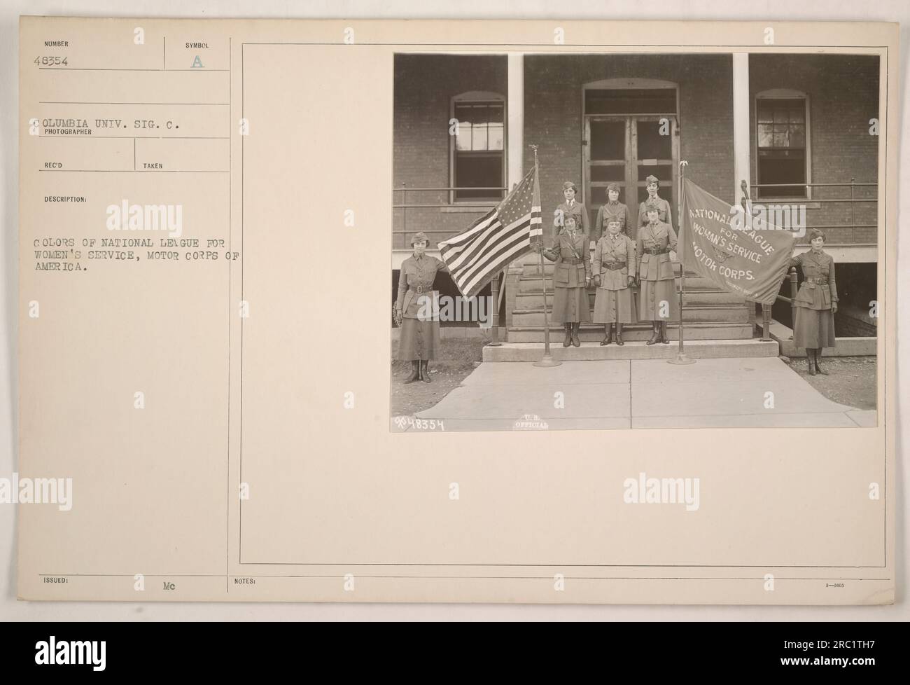 A female member of the National League for Women's Service, Motor Corps ...