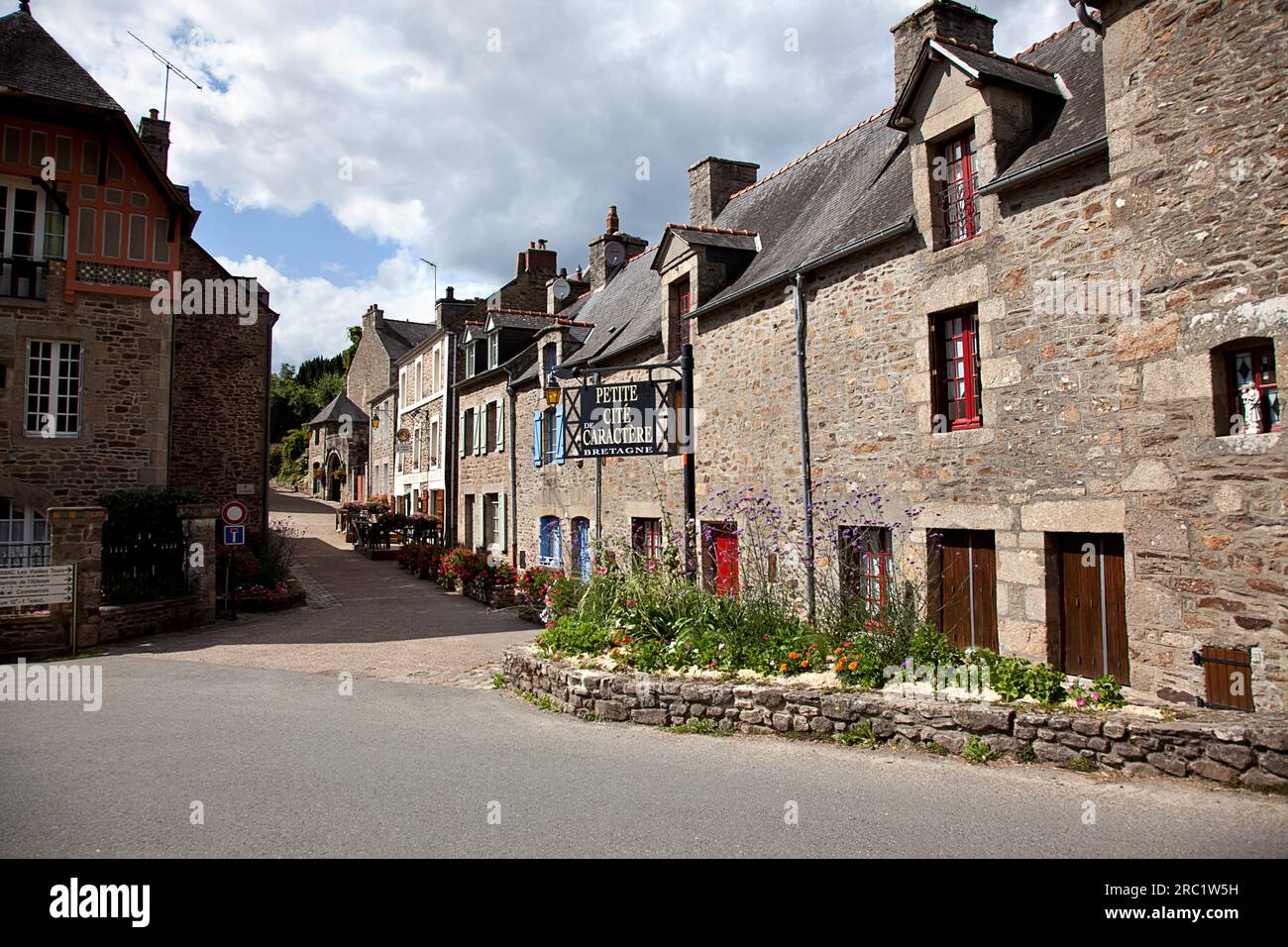 View of the old town of Lehon in Brittany Stock Photo - Alamy