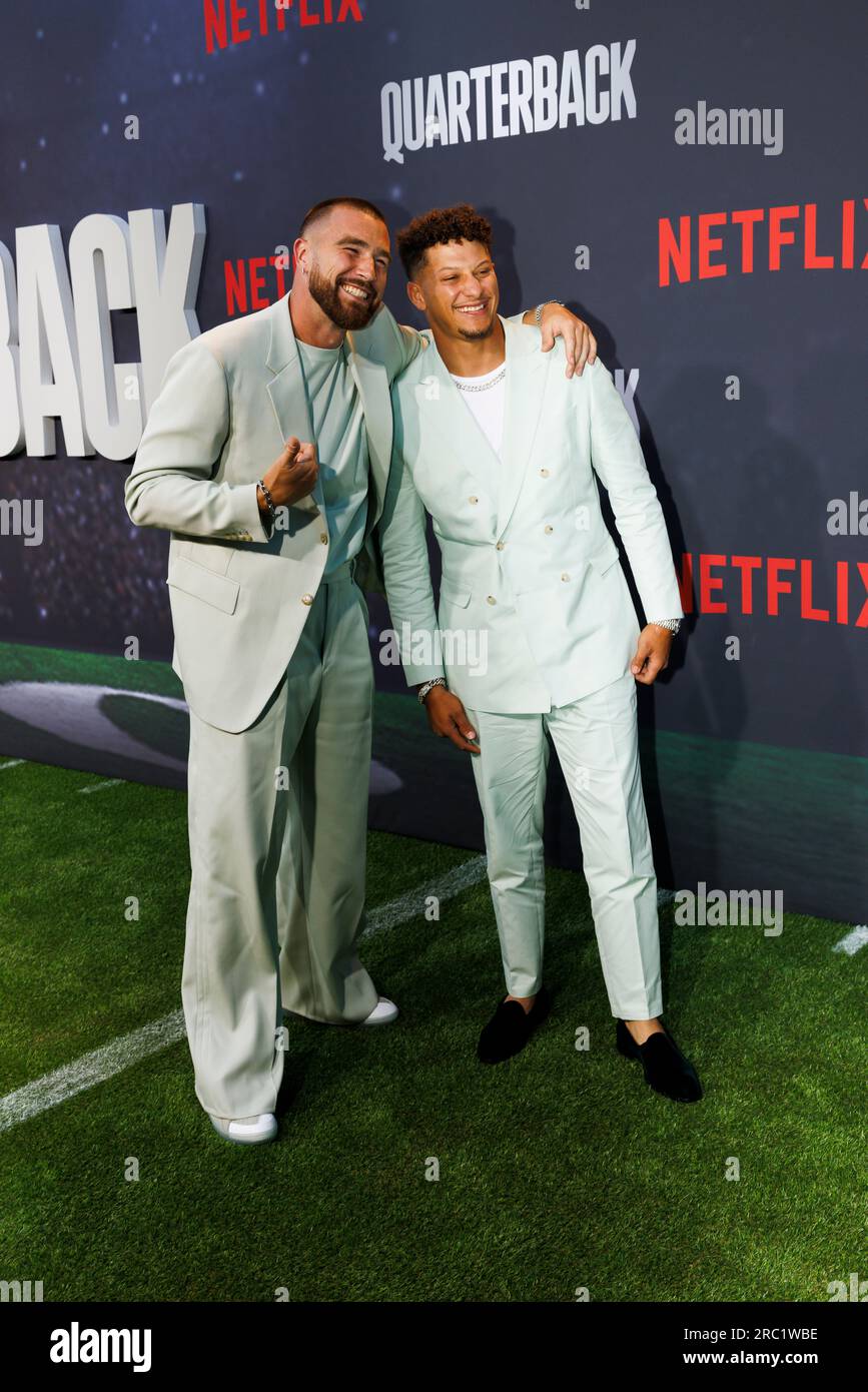 Kansas City Chiefs quarterback Patrick Mahomes and tight end Travis ...